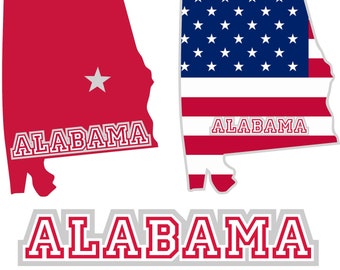 Alabama State Flag Sticker - Etsy