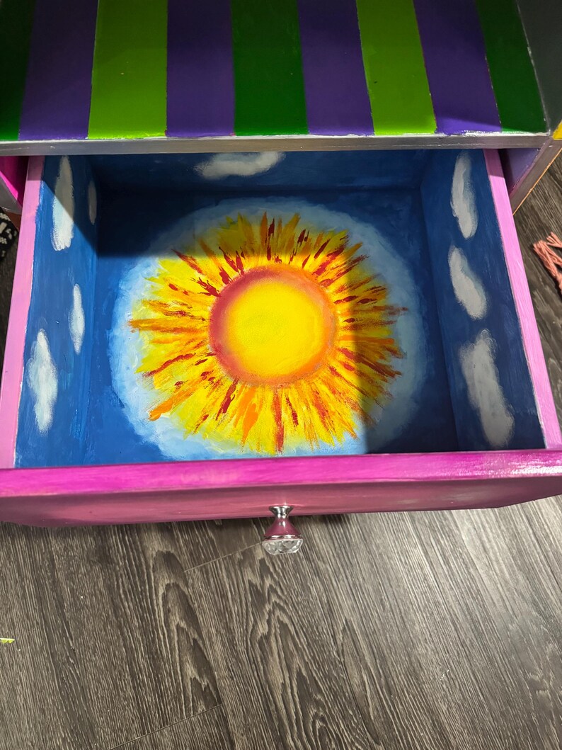 Whimsical Hand Painted Nightstand - Etsy