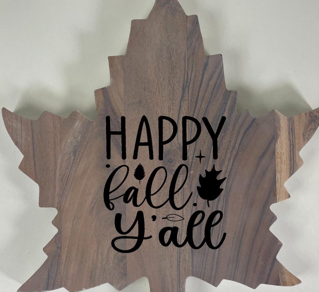 Personalized Maple Leaf Cutting Board: Whitewashed Fall Decor - Etsy
