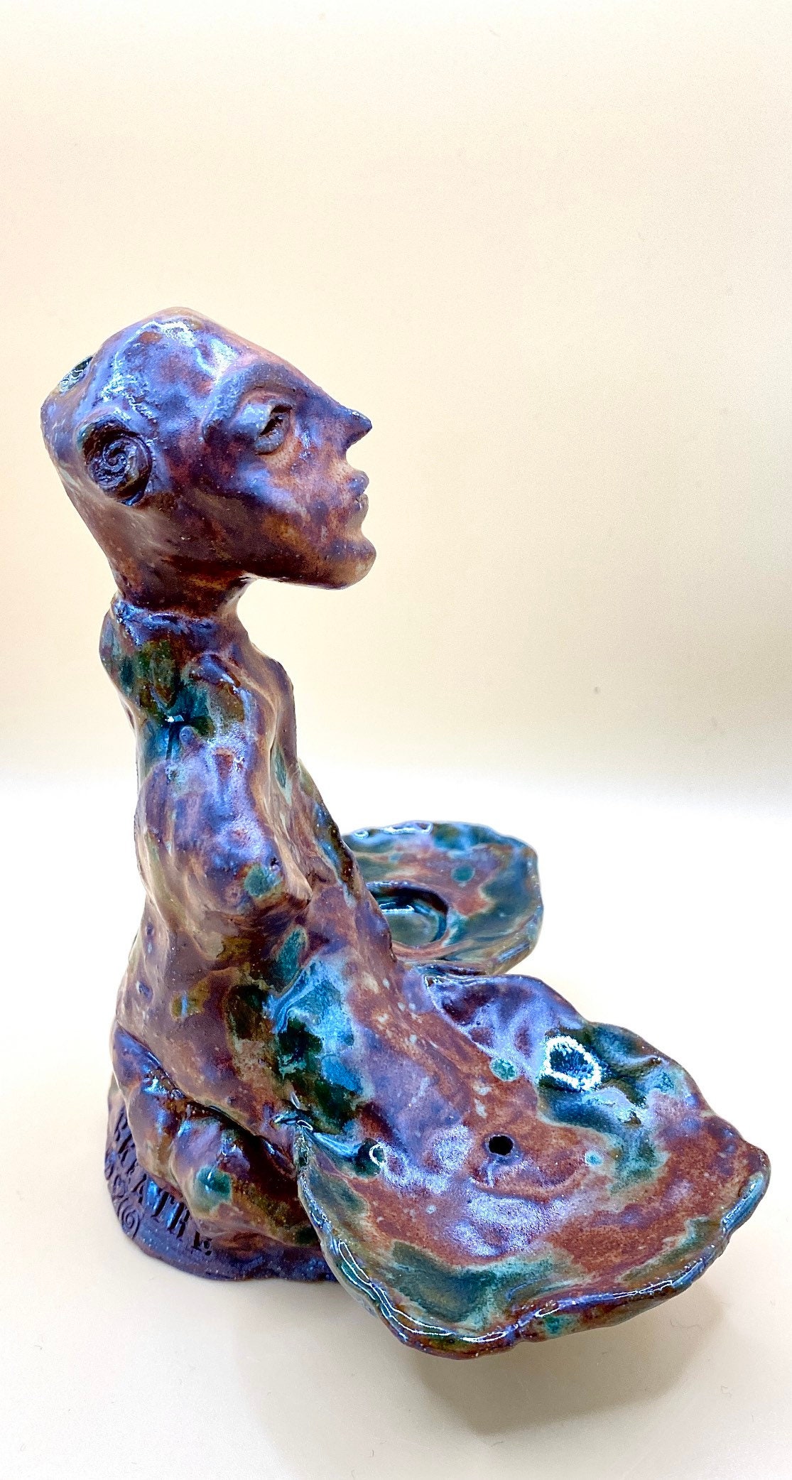 The Ethereal Monk Incense Stick & Cone Holder, Candle Holder, Ceramic ...