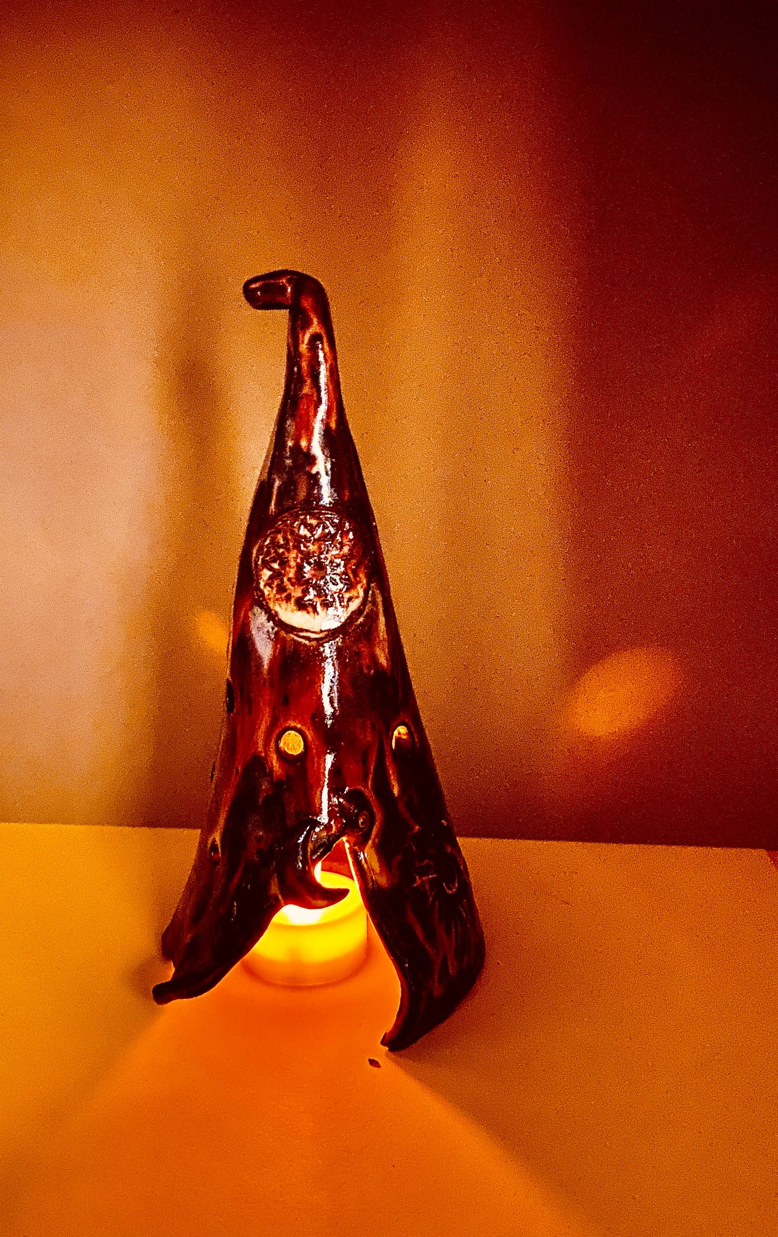 Ceramic Luminary, Fairy Teepee Tree, Whimsical Yin and Yang Tree ...