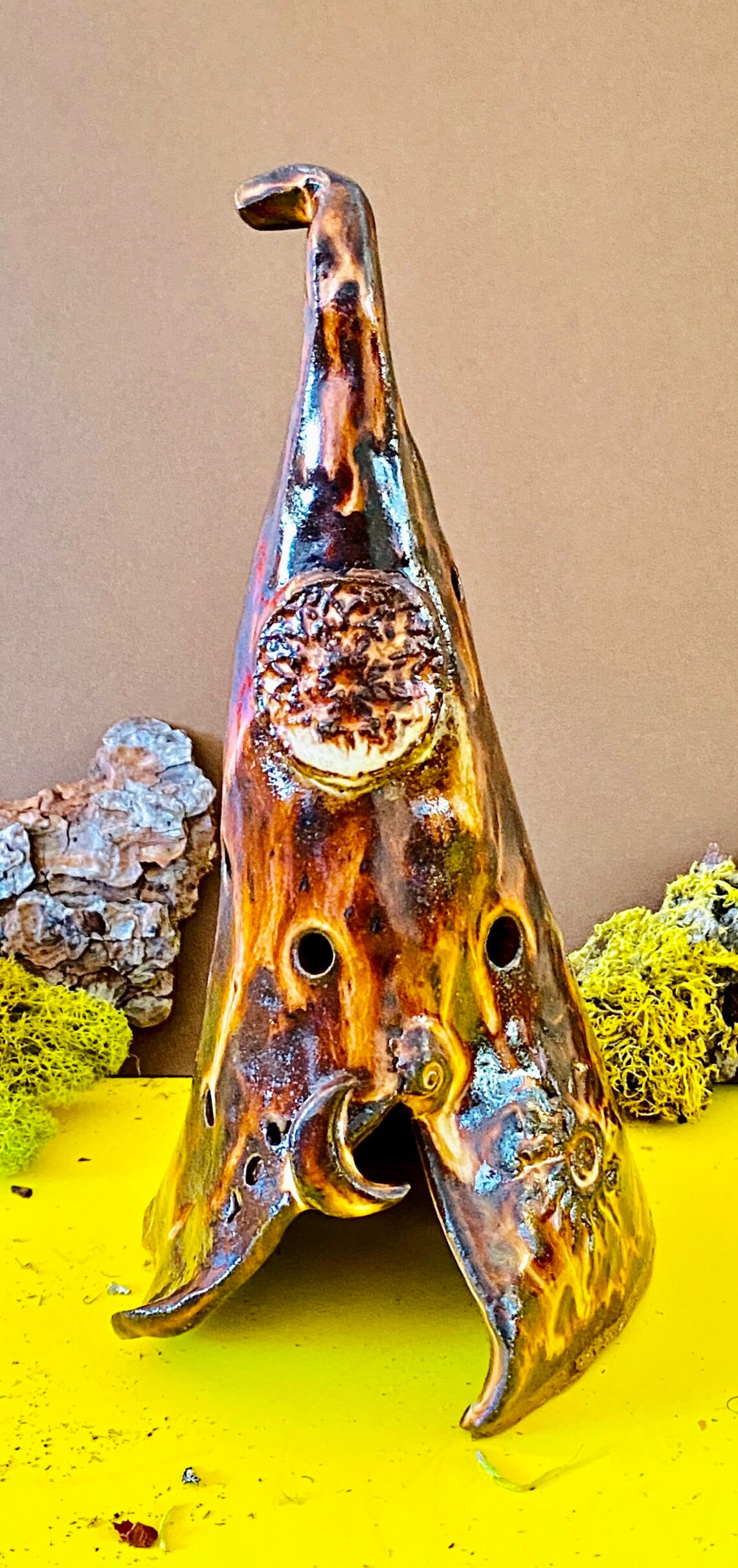 Ceramic Luminary, Fairy Teepee Tree, Whimsical Yin and Yang Tree ...