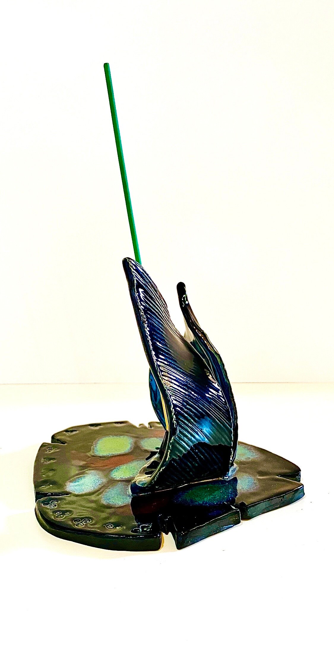 Handmade Whimsical Fire Wings Ceramic Incense Burner, Incense Cone ...
