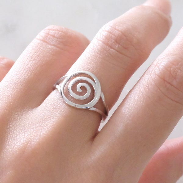 Silver Circle Ring - Etsy