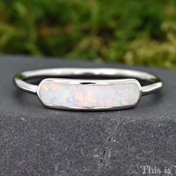Simple Opal Ring - Etsy