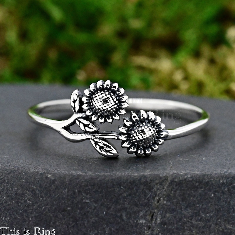 Sunflower Ring - Etsy