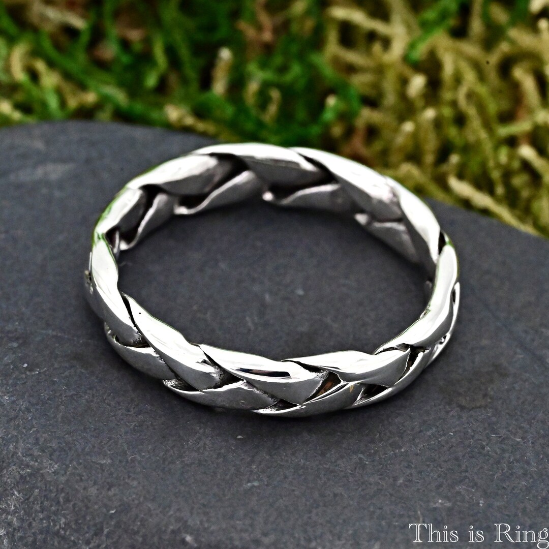 Celtic Braid Knot Eternity Band High Polished Solid 925 Sterling Silver ...