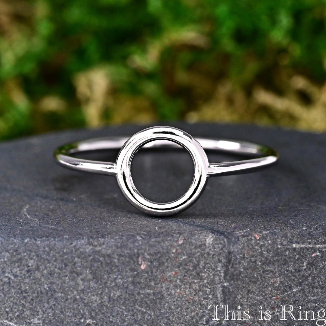 8mm Open Circle Karma Ring Solid 925 Sterling Silver Karma Ring ...