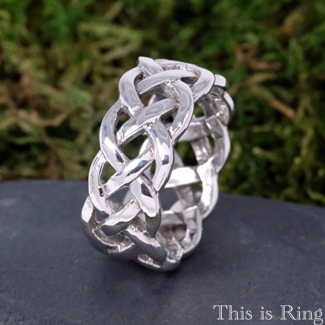 Celtic Braided Knot Eternity Band | Sterling Silver Celtic Braid Knot ...