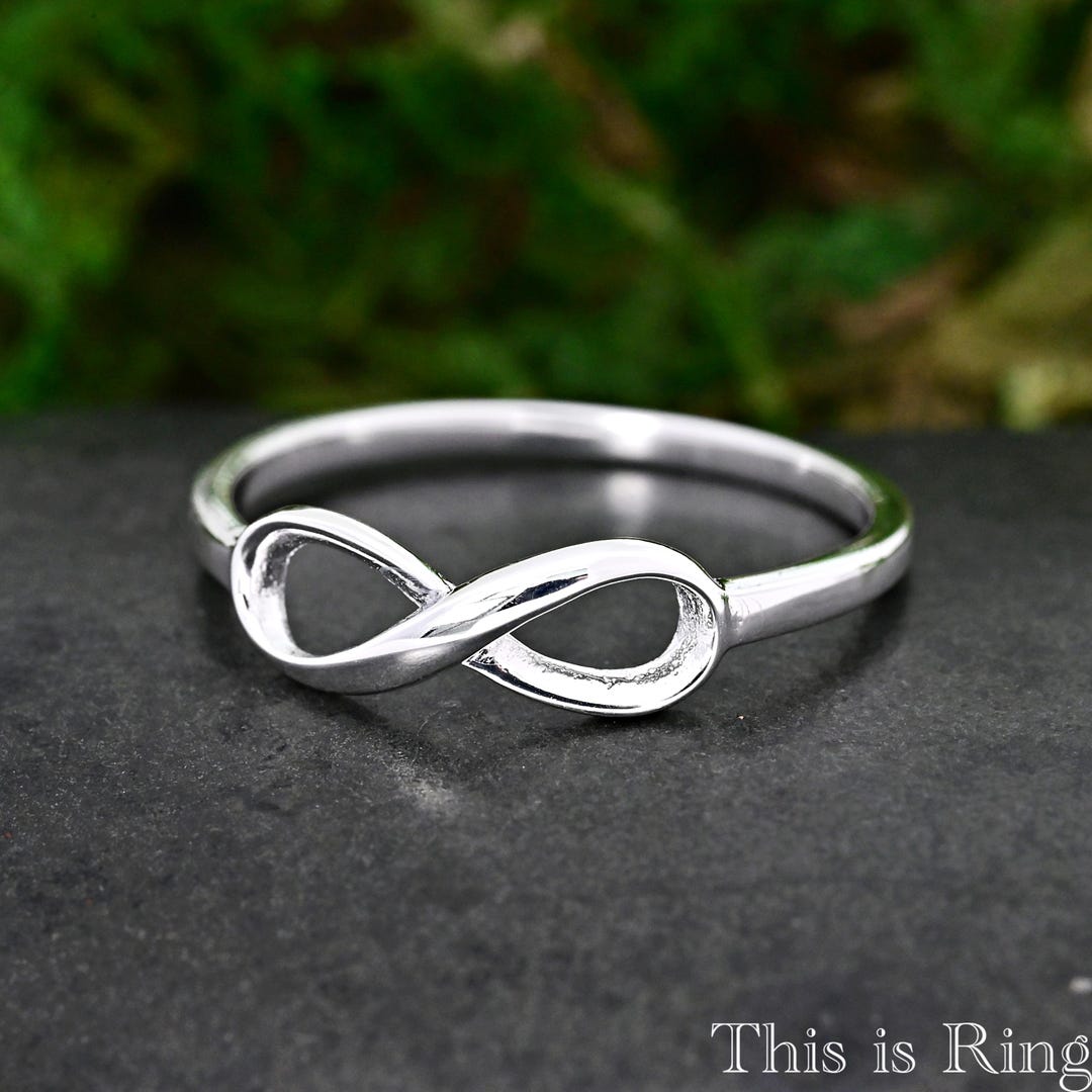 Minimalist Infinity Symbol Ring • Solid 925 Sterling Silver Ring ...