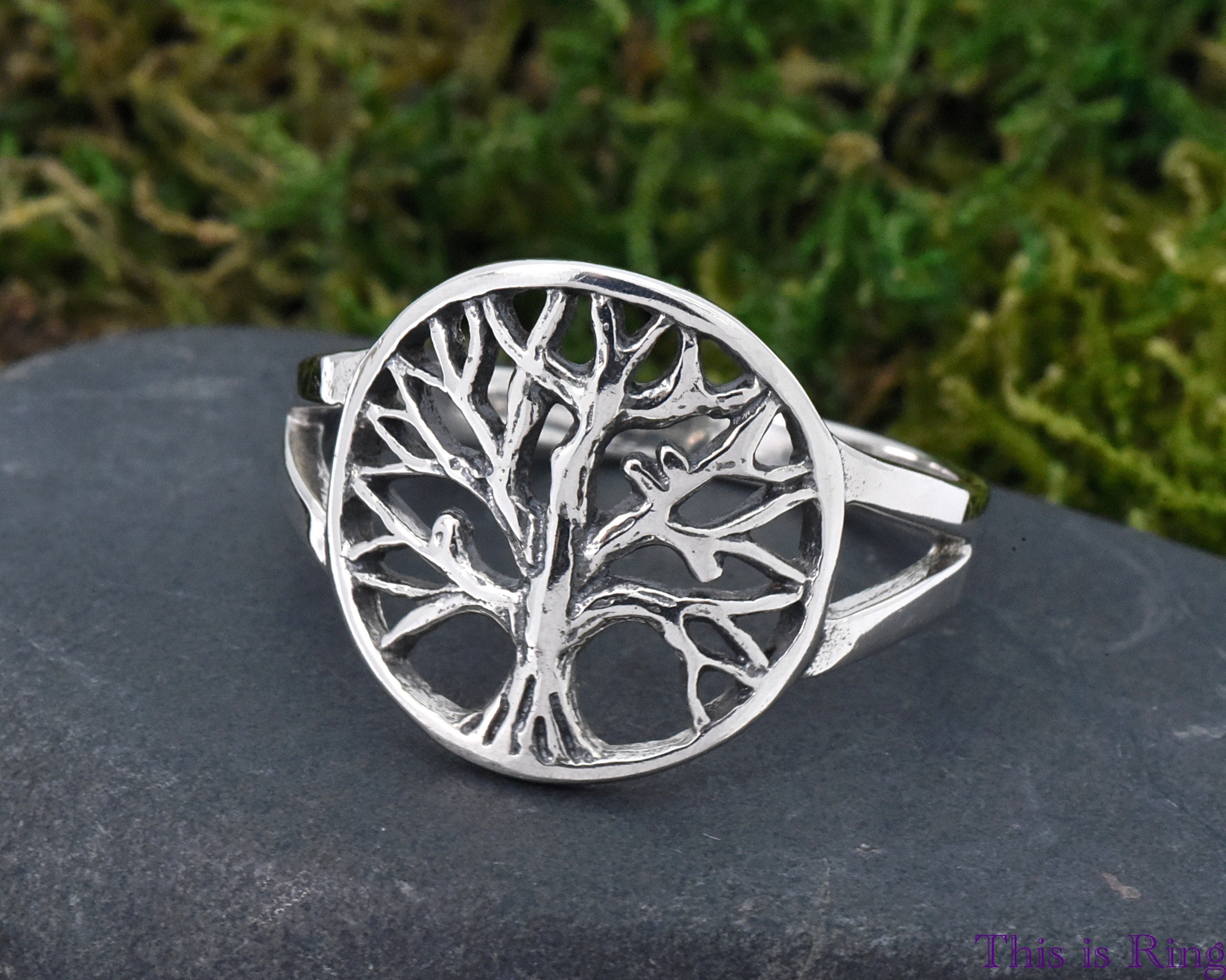 Tree of Life Ring Silver Women's Tree Ring Sterling - Etsy