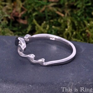 Multiple Ocean Waves Silver Ring • Minimalist Design Ring • Solid 925 Sterling Silver Ocean ...