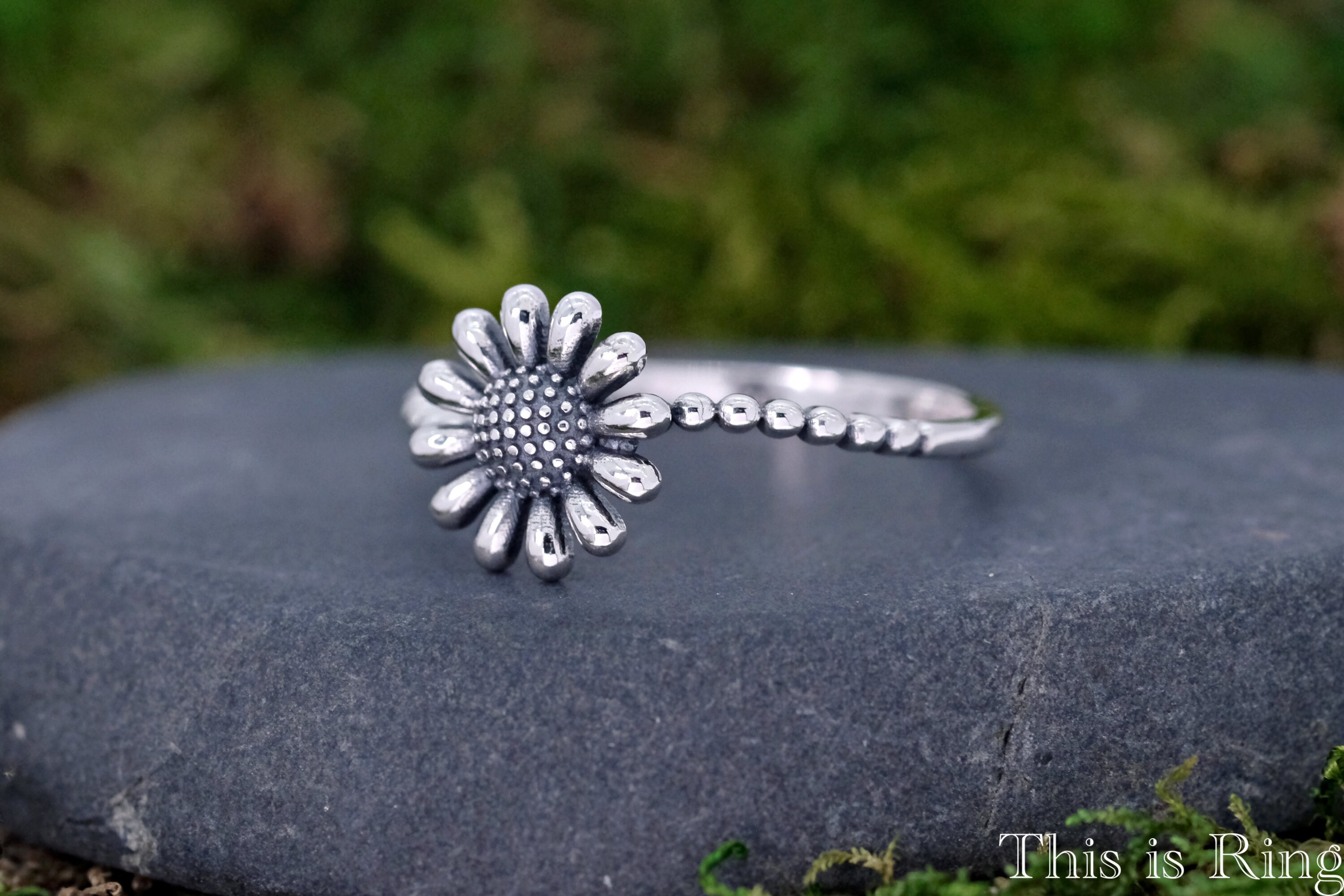 Sunflower Ring Womens Sunflower Ring Oxidized 925 Sterling - Etsy