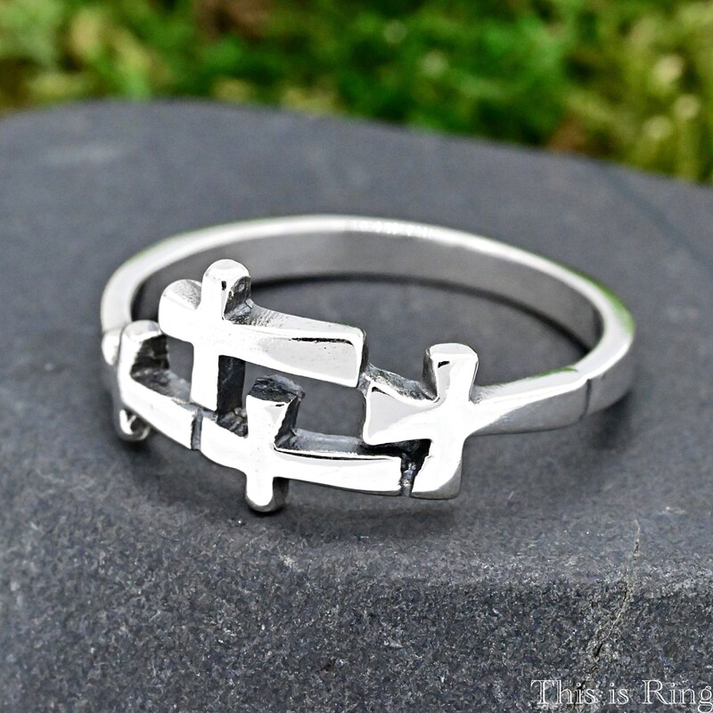 Cross Ring - Etsy