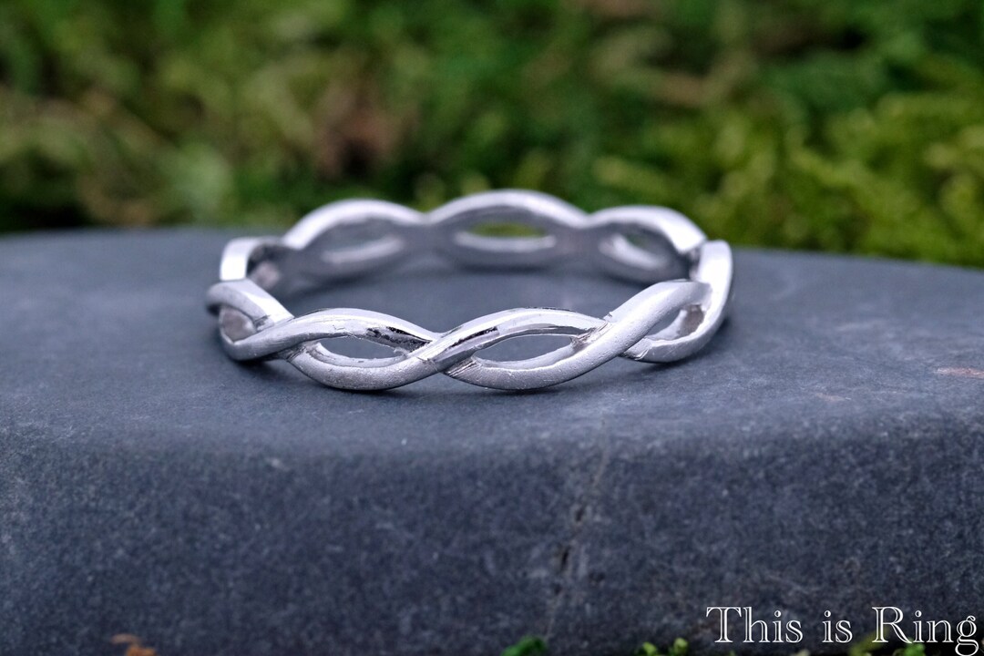 3mm Infinity Full Eternity Ring Solid 925 Sterling Silver Silver Ring ...