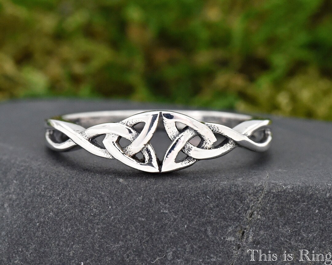 Irish Serch Bythol Ring Sterling Silver Celtic Triquetra Knot Ring ...