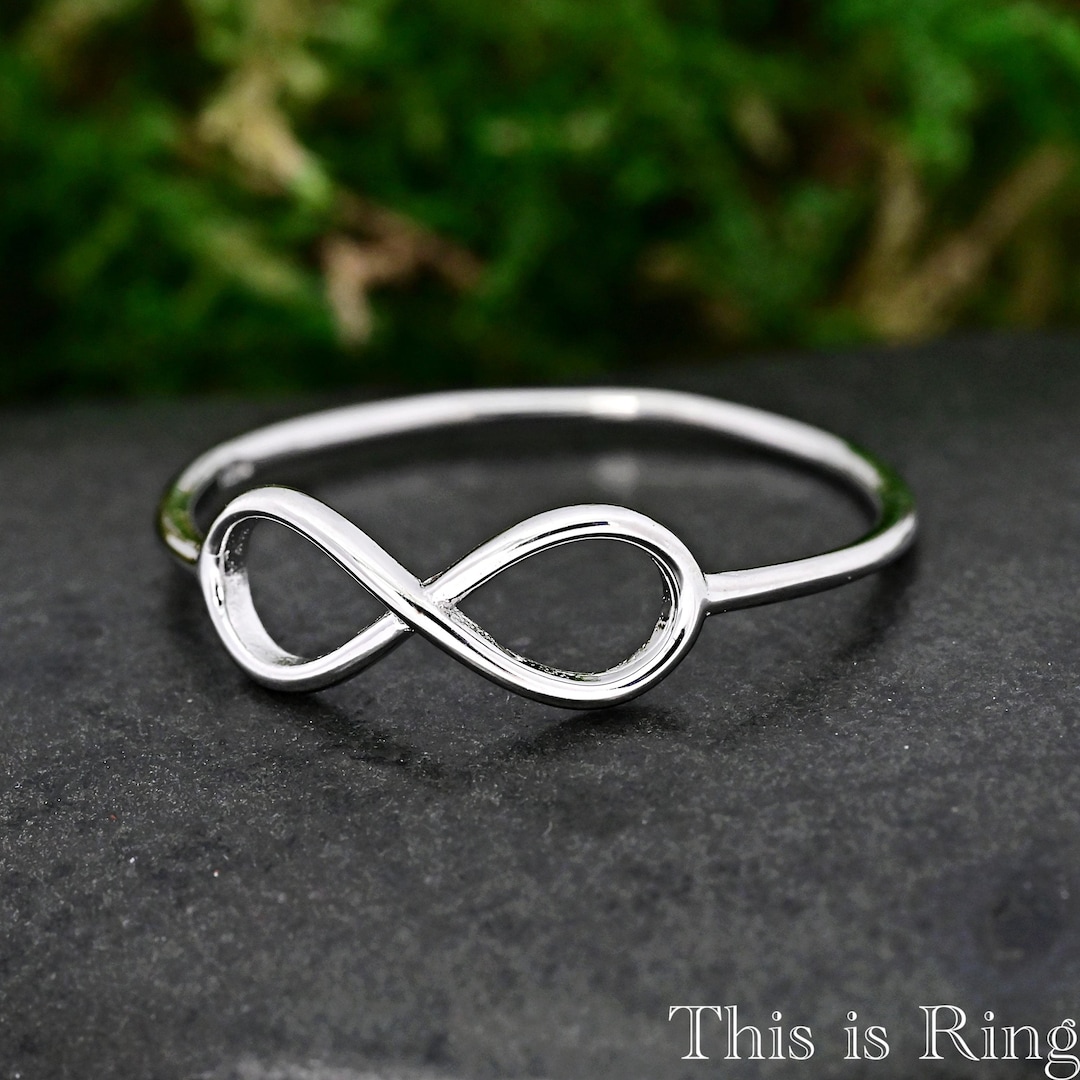 Minimalist Infinity Sign Ring Simple Wire Style Infinity Thumb Ring ...