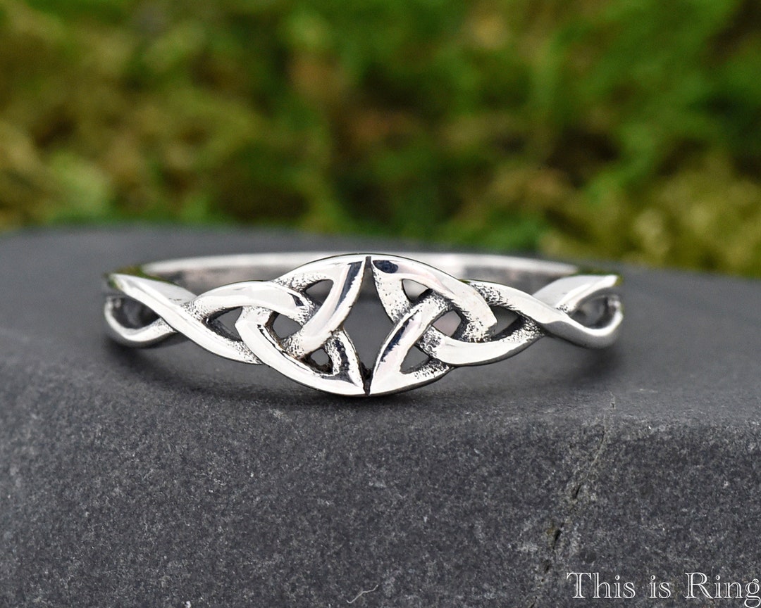 Irish Serch Bythol Ring Sterling Silver Celtic Triquetra Knot Ring ...