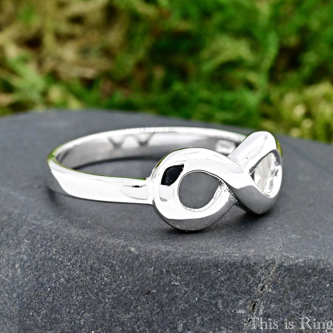 Minimalist Infinity Sign Ring Solid 925 Sterling Silver Promise Ring ...