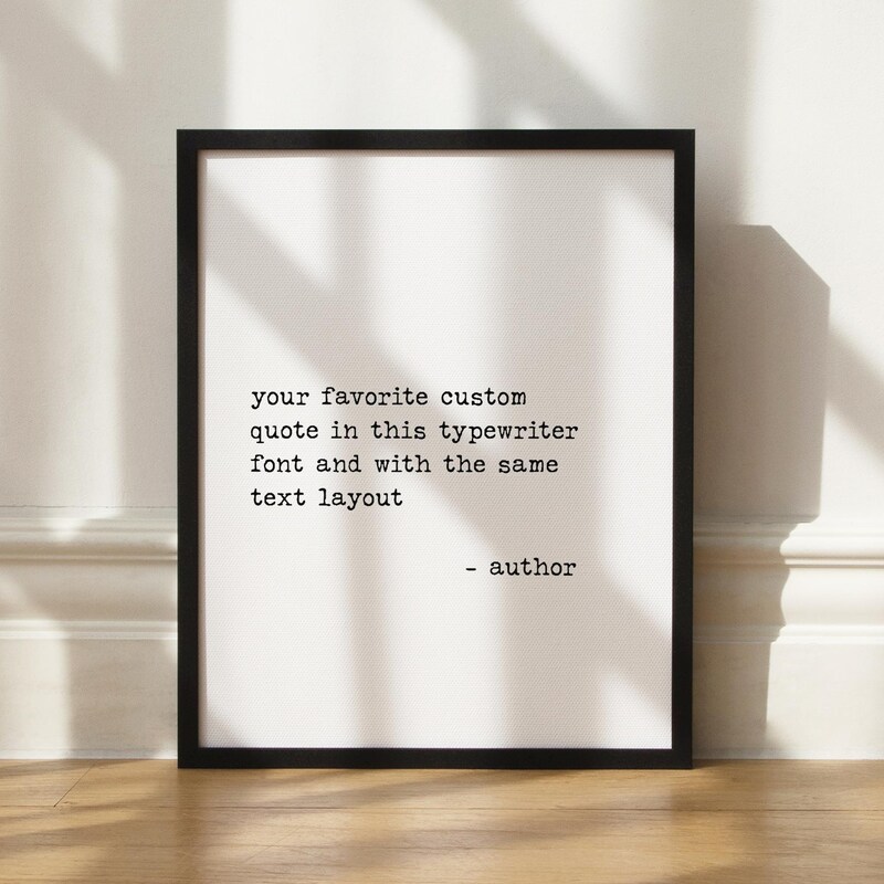Typewriter Quote - Etsy