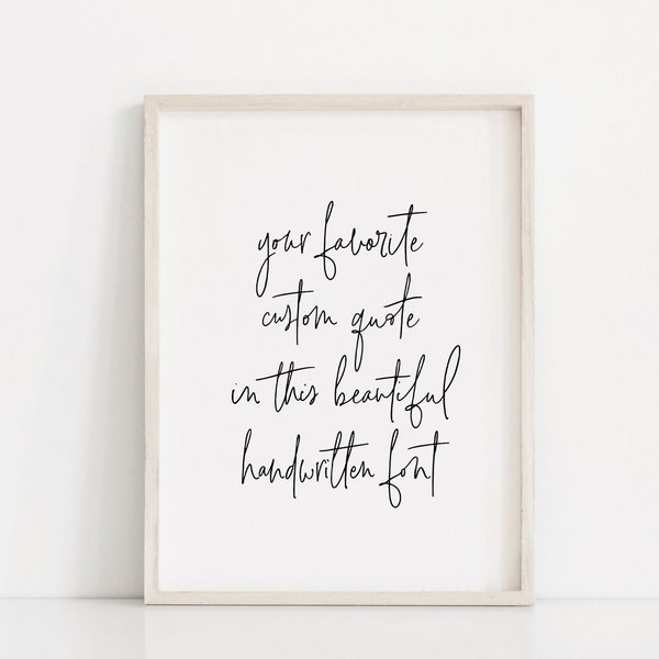 Custom Quote Print - Etsy