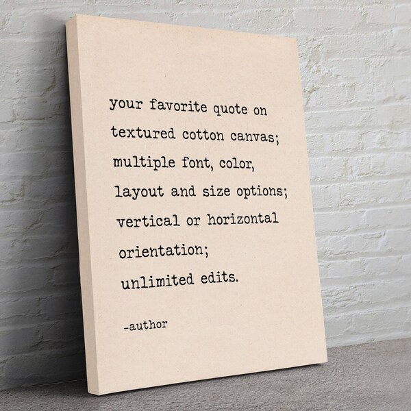 Custom Canvas Quote - Etsy