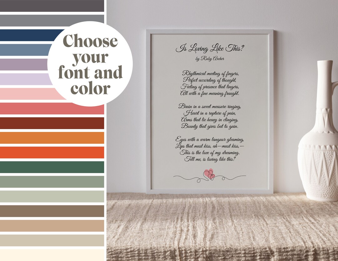 Custom Poem Print Custom Quote Wall Art Custom Line Art Poster ...