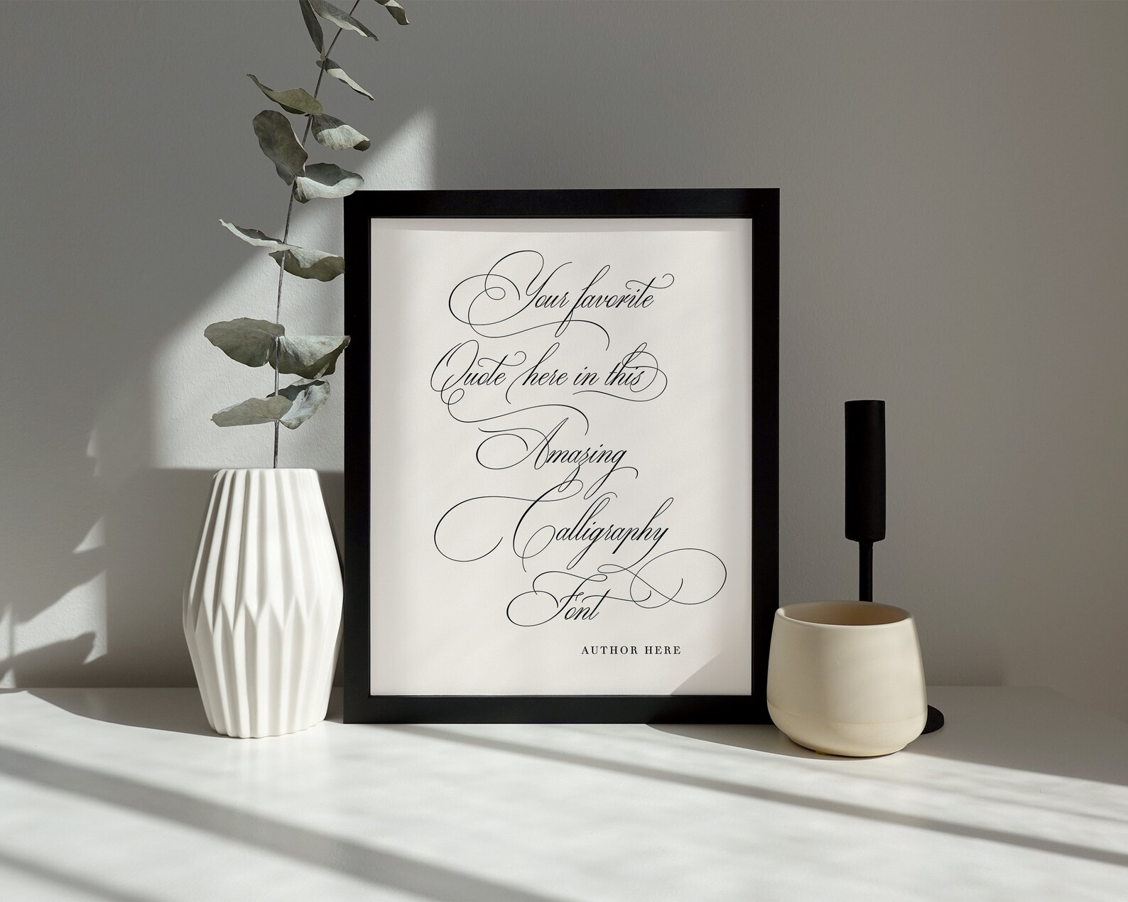 Custom Calligraphy Print Framed Unframed Canvas Postcard - Etsy
