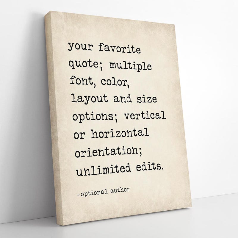 Vintage Custom Text Print - Etsy