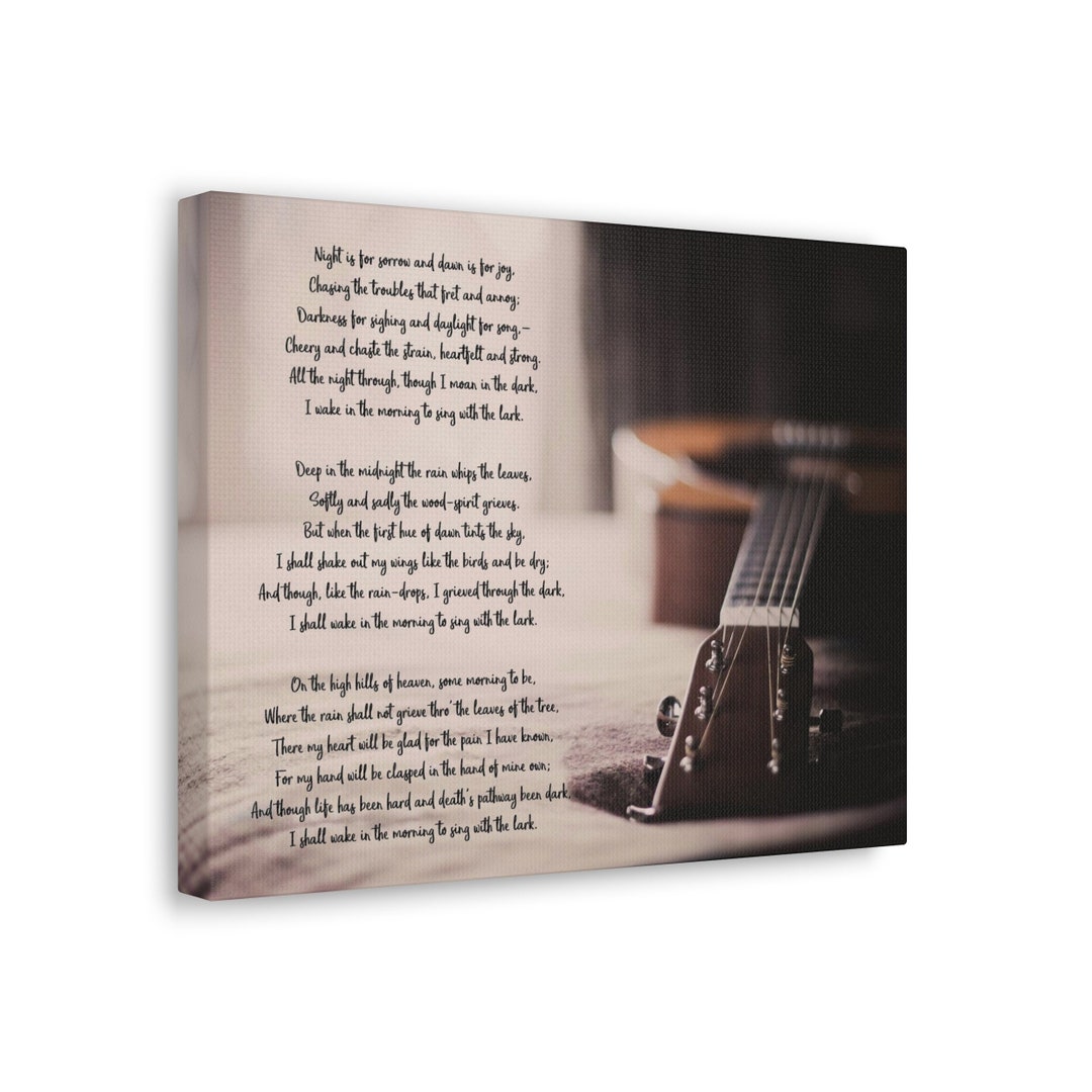Custom Poem on Top-quality Canvas Gallery Wrap. Finely Textured, Artist ...