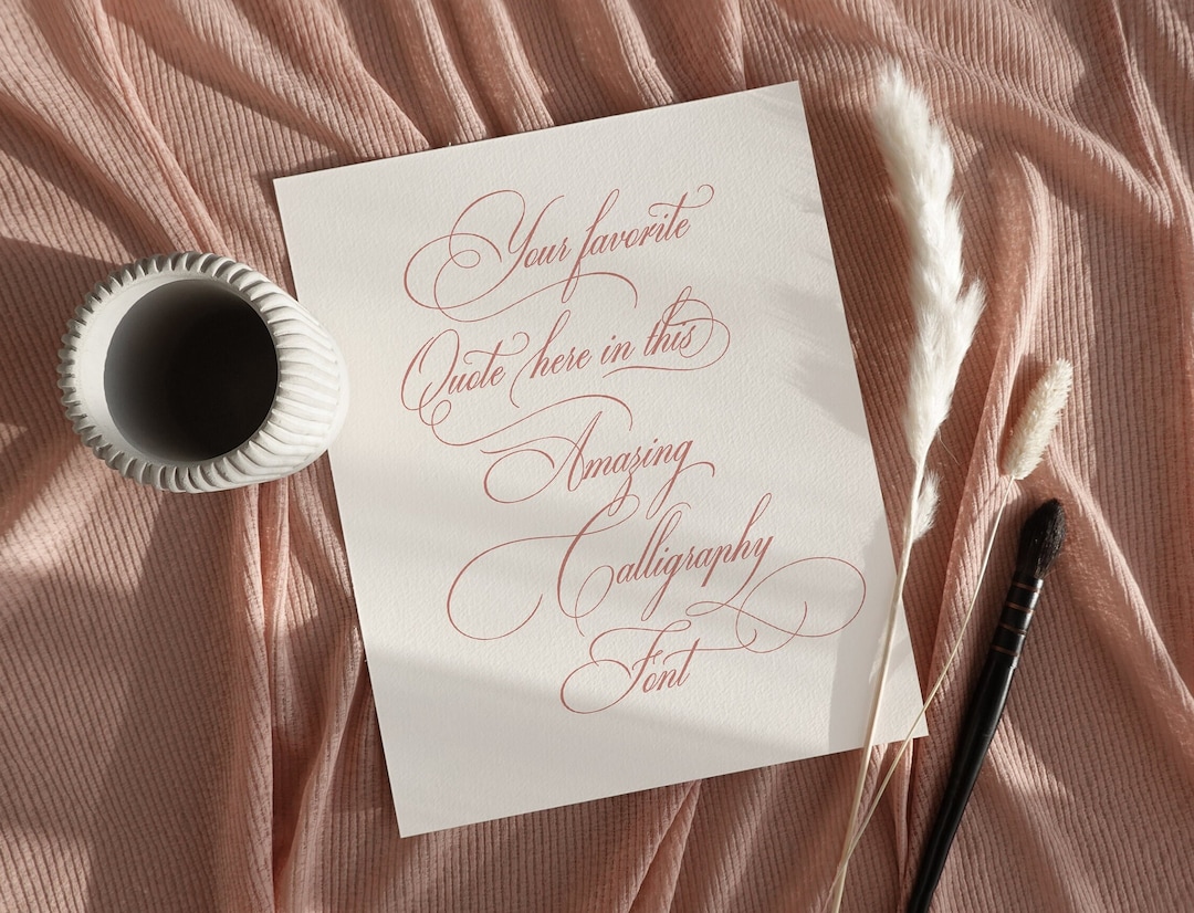 Custom Calligraphy Print Framed, Unframed, Postcard, Printable ...