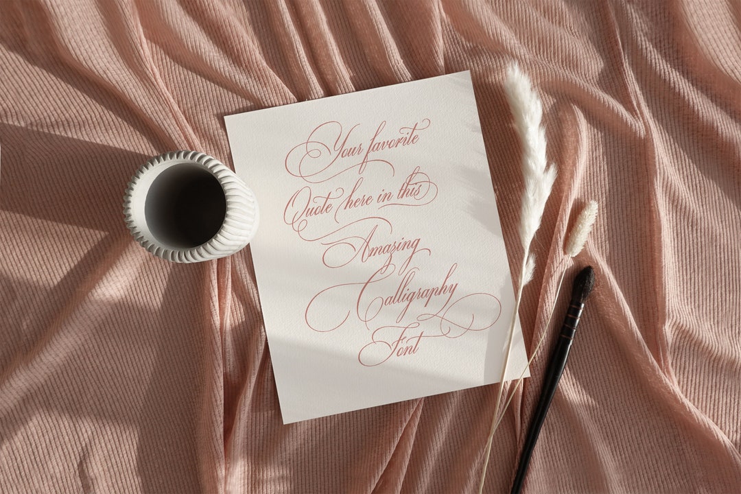 Custom Calligraphy Print Framed Unframed Postcard - Etsy