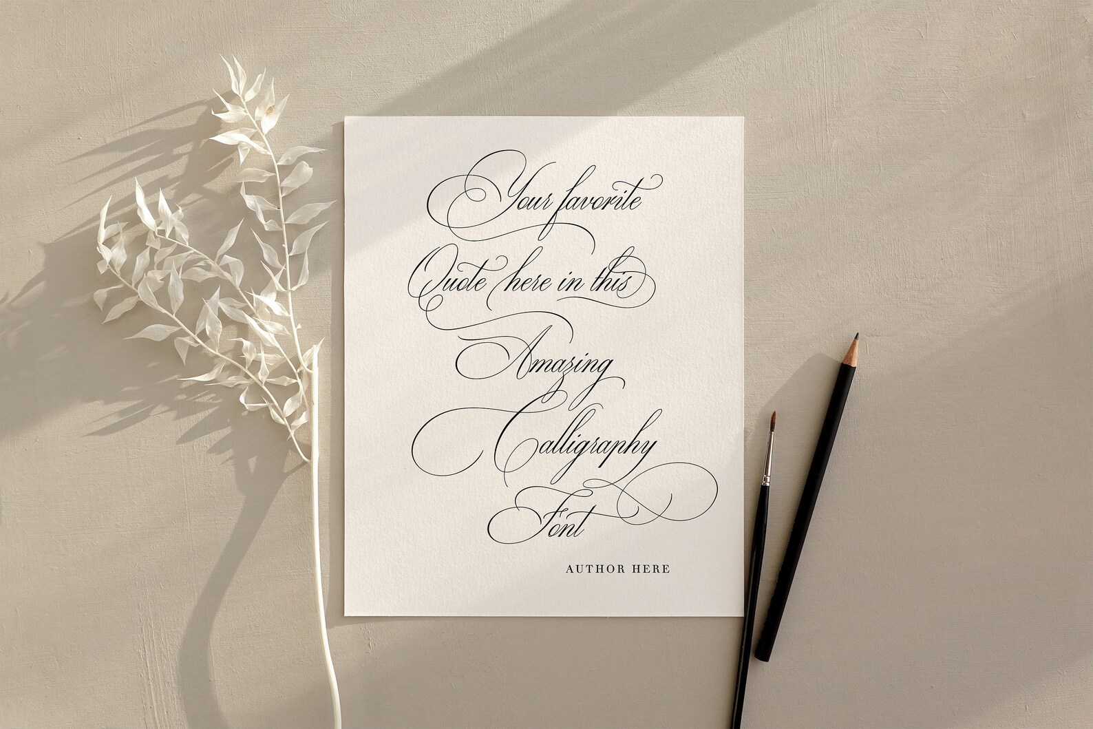 Custom Calligraphy Print Framed Unframed Canvas Postcard - Etsy