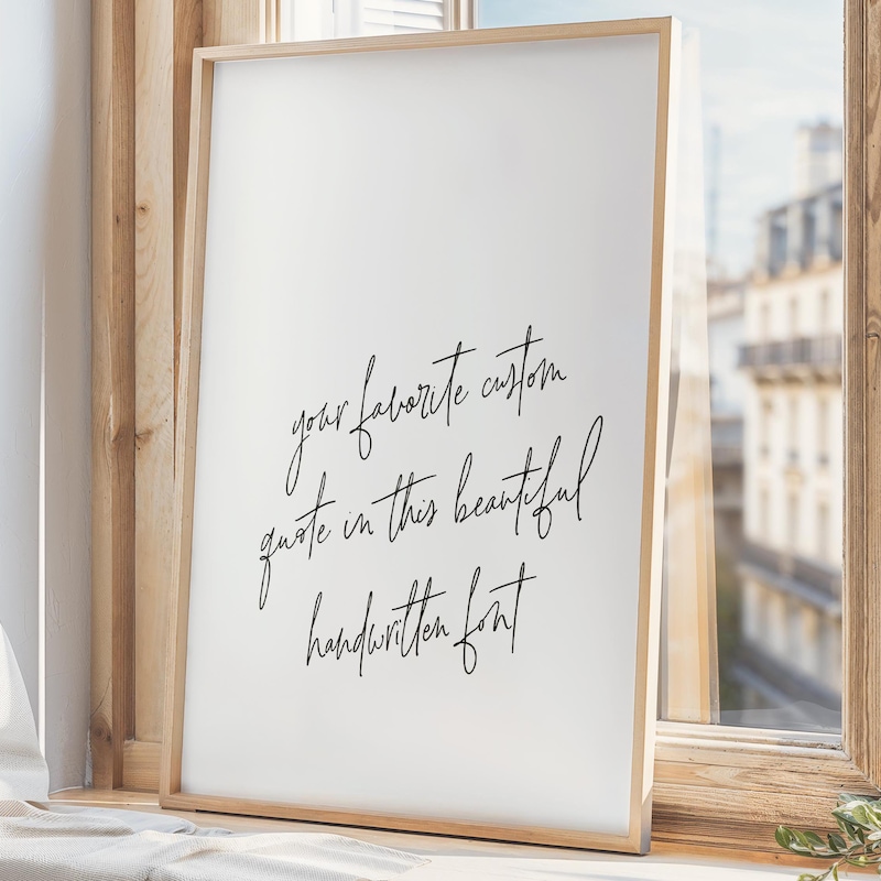 Calligraphy in Frame - Etsy