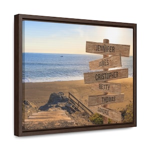 Custom Family Street Sign Canvas, Personalize Canvas Wall Art With Name ...