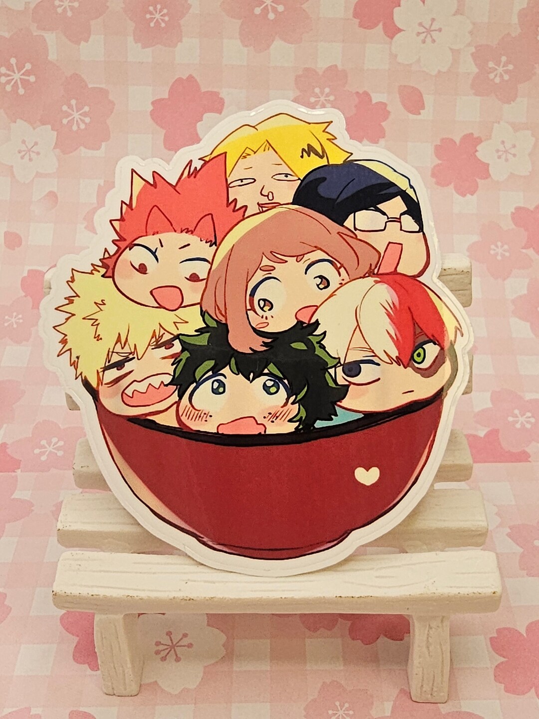 Anime Hero Chibi Bowl Die-cut Sticker - Etsy