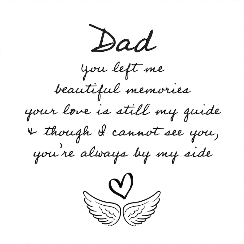 Loss of Dad Grief Poem Father Printable Sympathy - Etsy