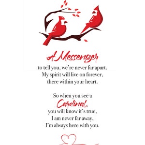 Cardinal Grief Loss Poem Printable Sympathy Memorial Gift Digital Print ...