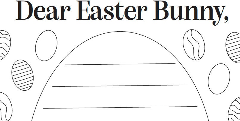 Downloadable Letter to Easter Bunny Template | Dear Easter Bunny Letter ...