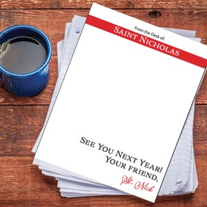 Downloadable St. Nick Stationery Letter From Saint Nick Printable From ...