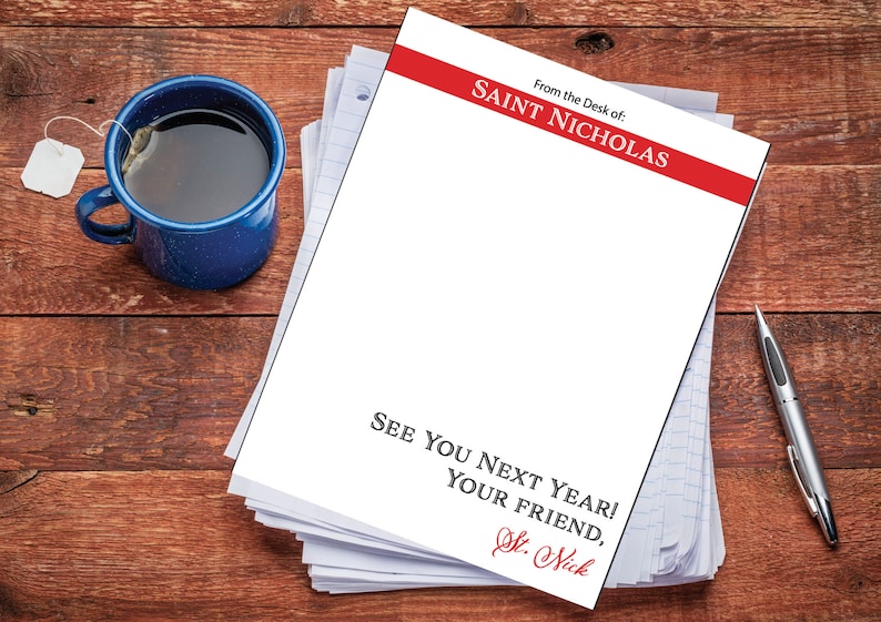 Downloadable St. Nick Stationery Letter From Saint Nick Printable From ...