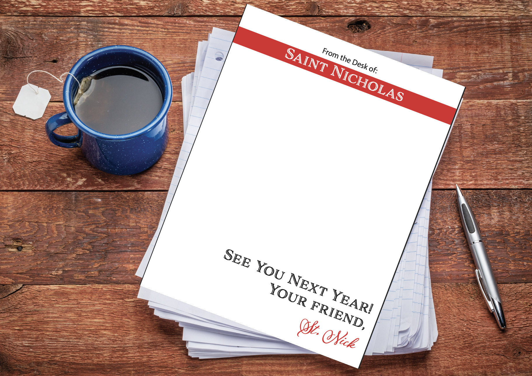 Downloadable St. Nick Stationery Letter From Saint Nick Printable From ...