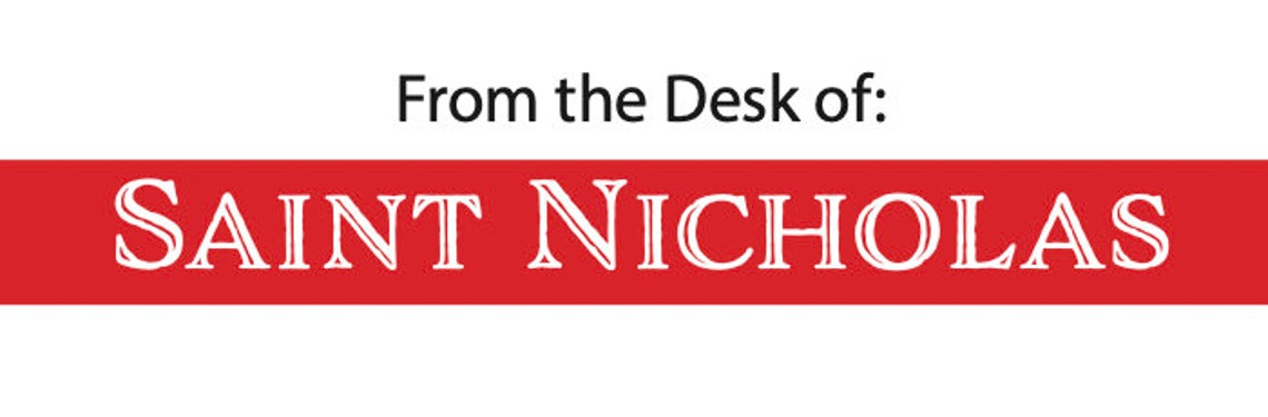 Downloadable St. Nick Stationery Letter From Saint Nick Printable From ...