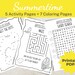 Printable Summertime Activity Pages for Kids | Coloring Pages, Word ...