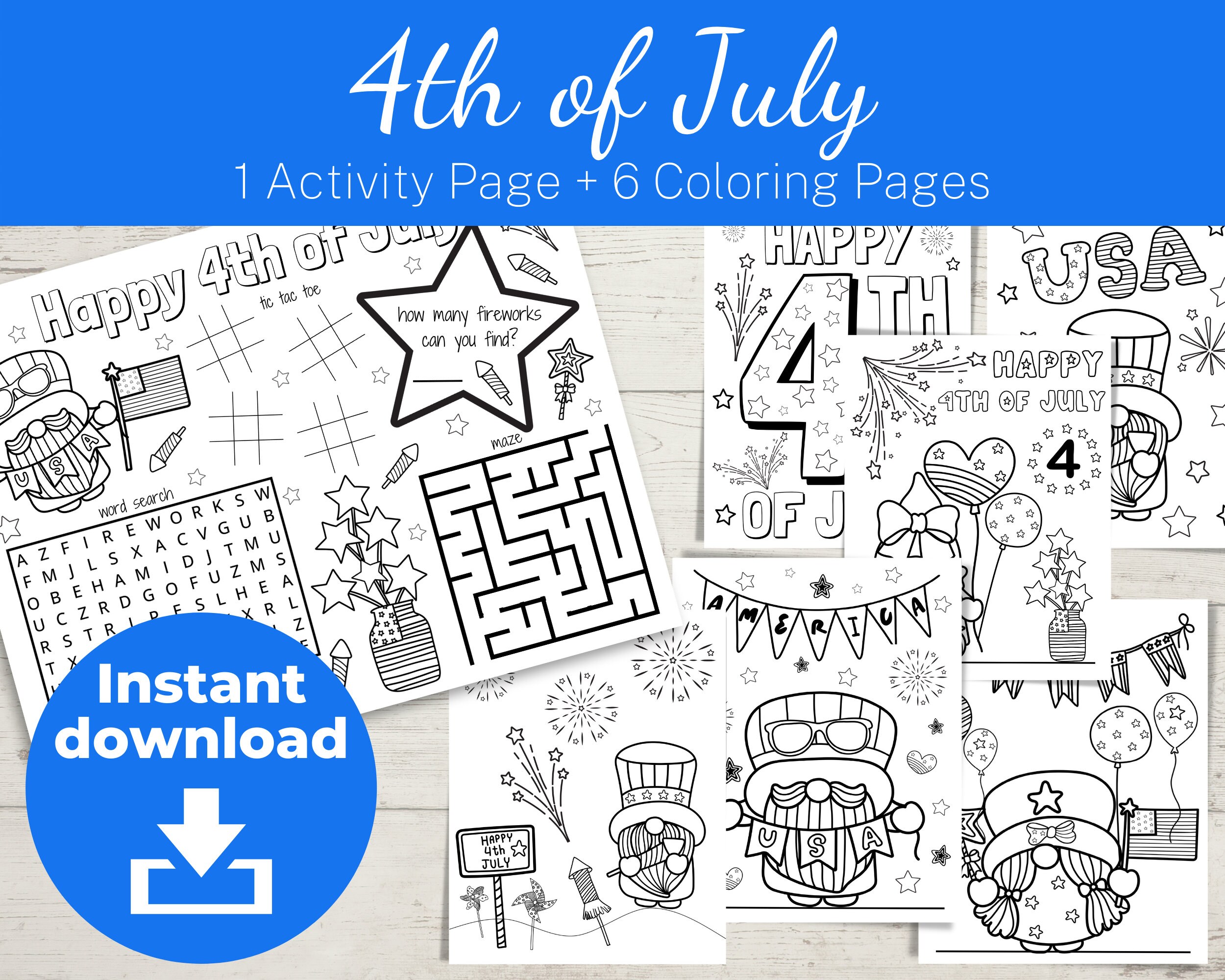 4th Of July Activity Pages