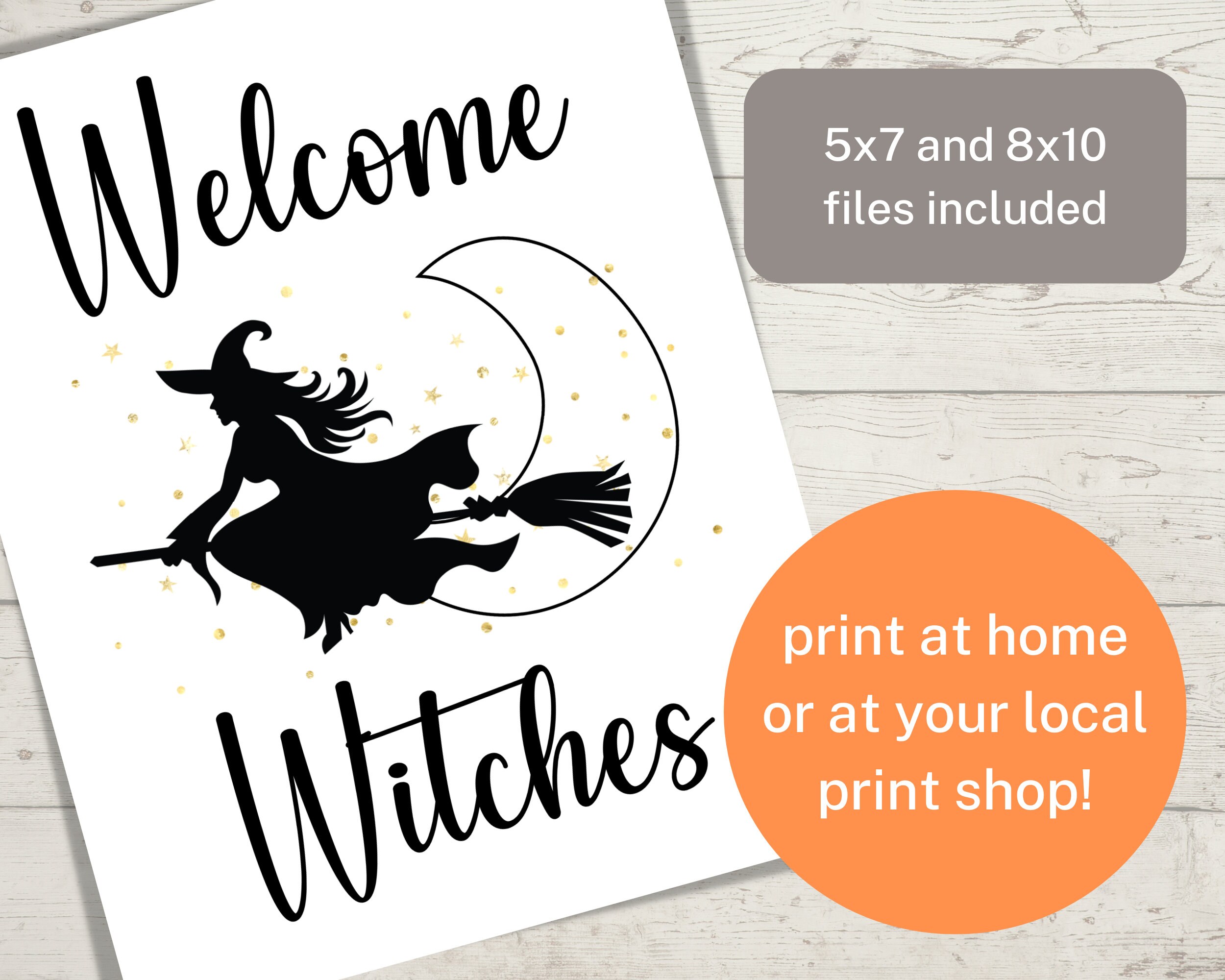Welcome Witches Sign | Printable Halloween Welcome Sign | 5x7 and 8x10 ...