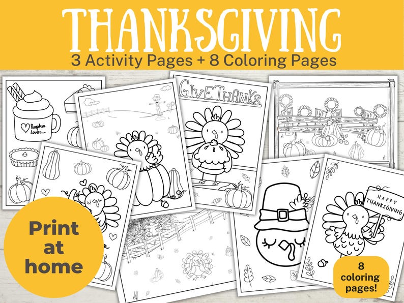 Printable Thanksgiving Activity Coloring Pages for Kids Word Search ...