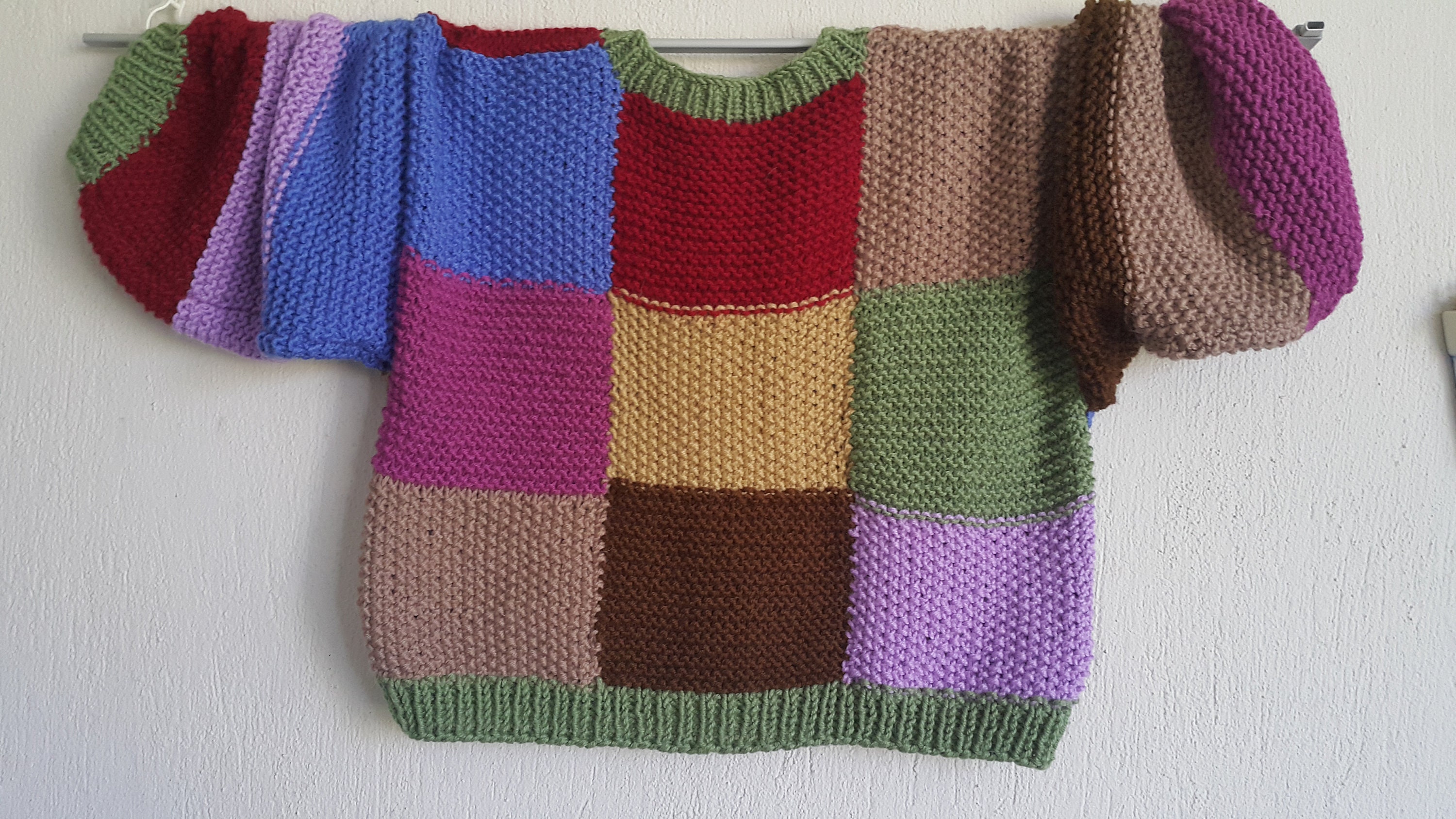 Harry Styles Knit Oversized Cardigan Sweater-colourblock Patchwork ...