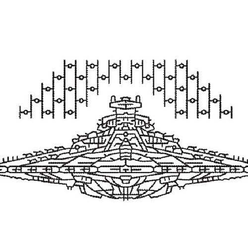 Star Wars Line Art Embroidery Design File - Etsy