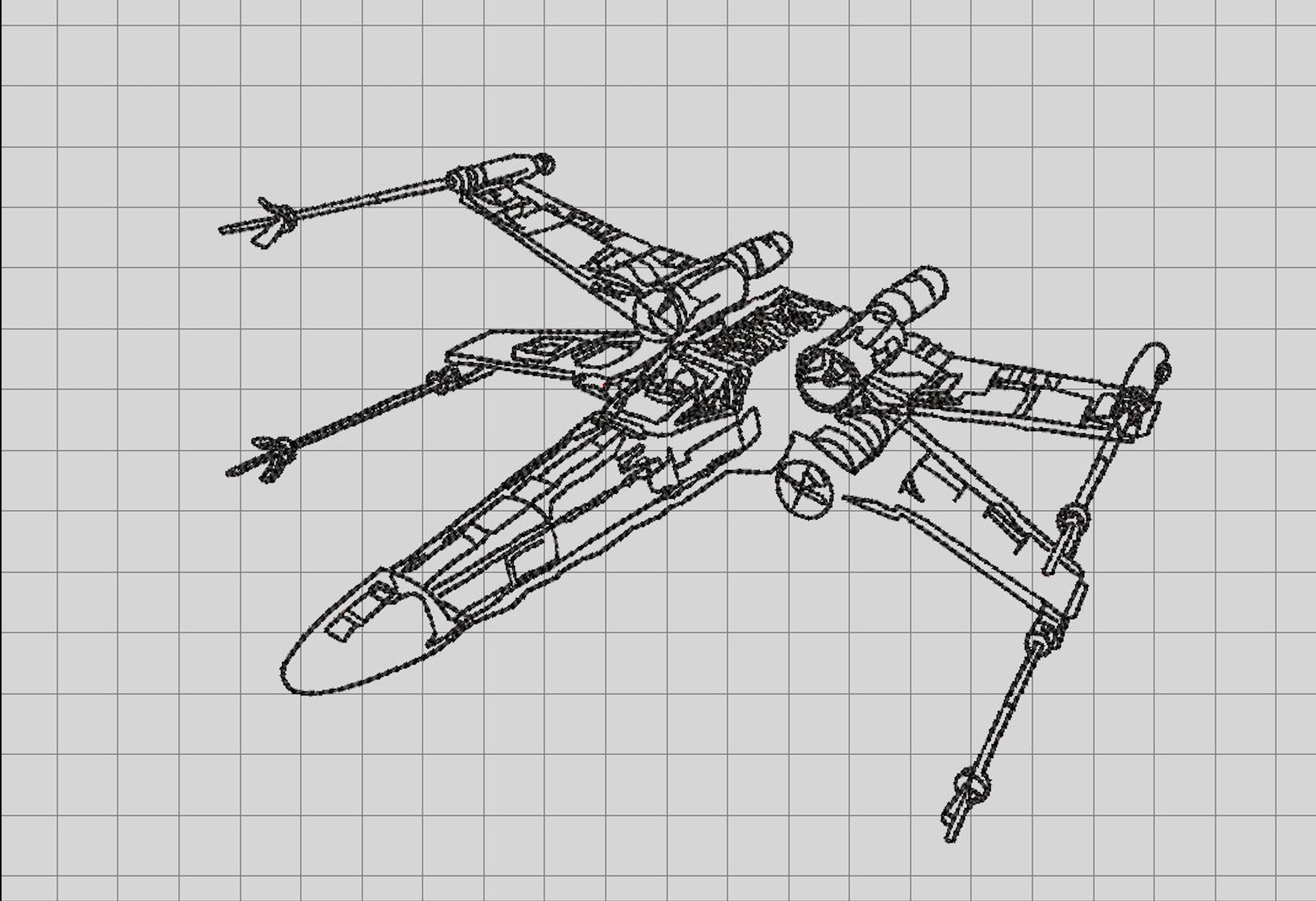 Star Wars Line Art Embroidery Design File - Etsy